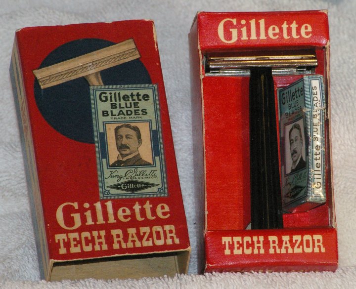 Gillette Tech Safety Razor in Box from 1951 [Razor419-GilletteTechW4 ...